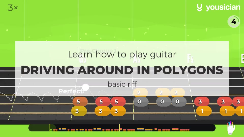 Learn how to play Driving Around In Polygons on Guitar | Yousician