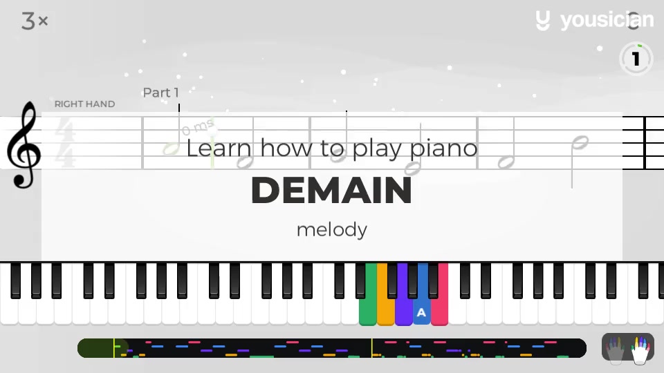Learn how to play Demain on Piano | Yousician