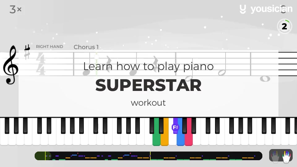 Learn how to play Superstar on Piano | Yousician