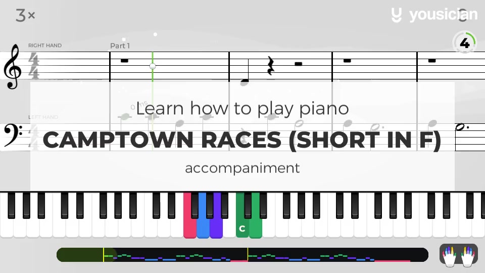 Learn how to play Camptown Races on Piano | Yousician