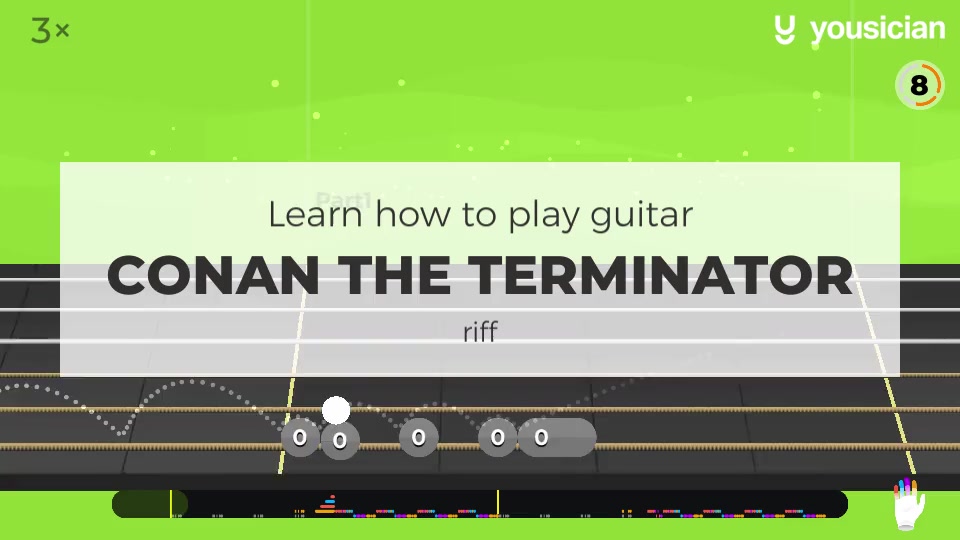 Learn how to play Conan The Terminator on Guitar | Yousician