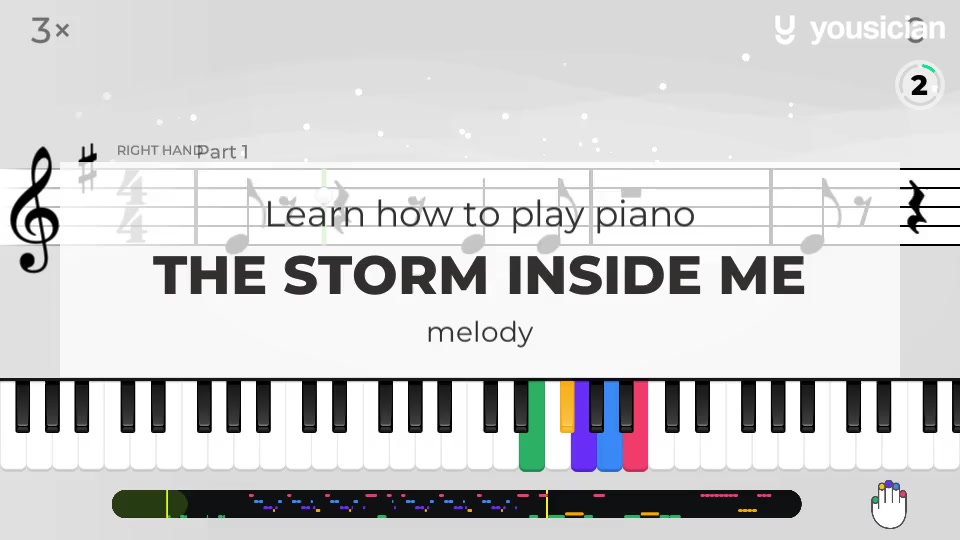 Learn how to play The Storm Inside Me on Piano | Yousician