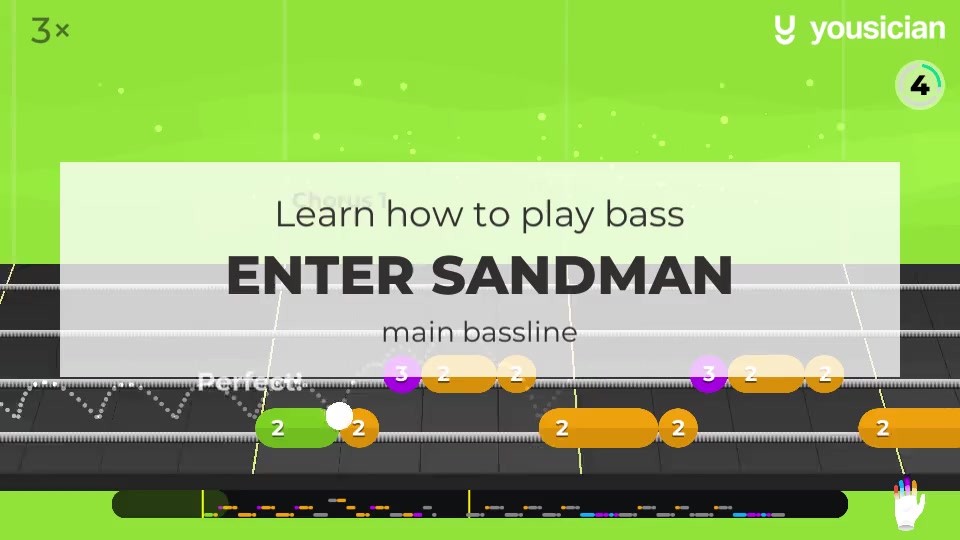 Learn how to play Enter Sandman on Bass | Yousician