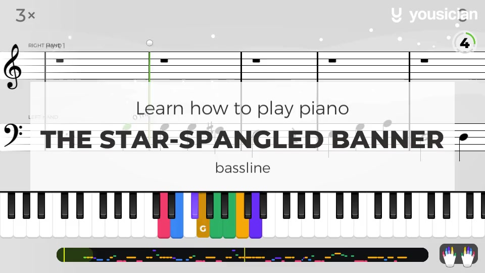 Learn how to play The Star-Spangled Banner on Piano | Yousician