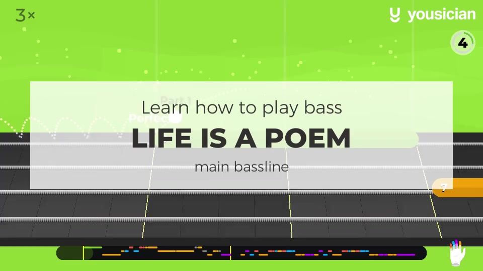 Learn how to play Life Is A Poem on Bass | Yousician
