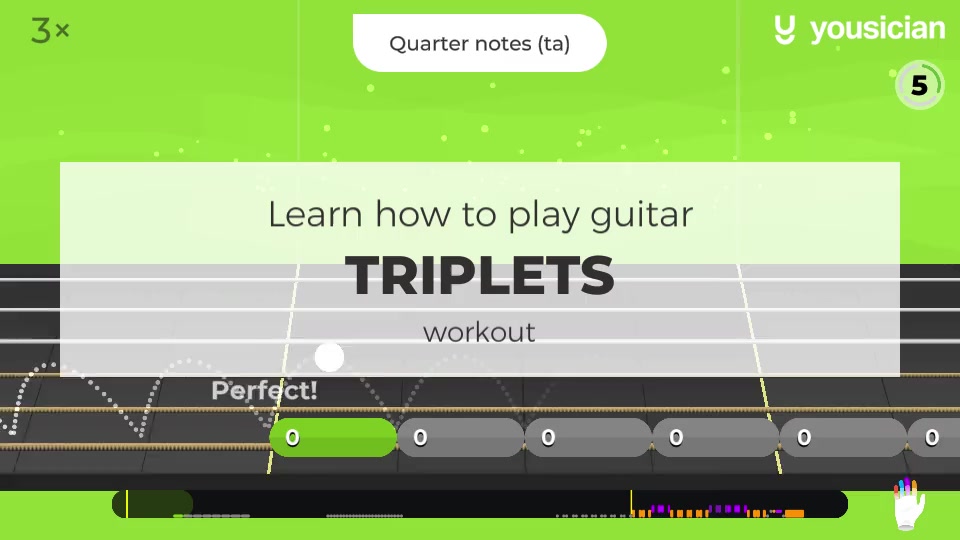 Learn how to play Triplets on Guitar | Yousician