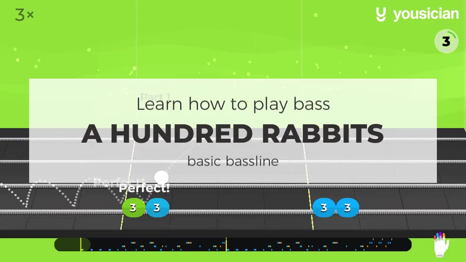 Learn how to play A Hundred Rabbits on Bass | Yousician