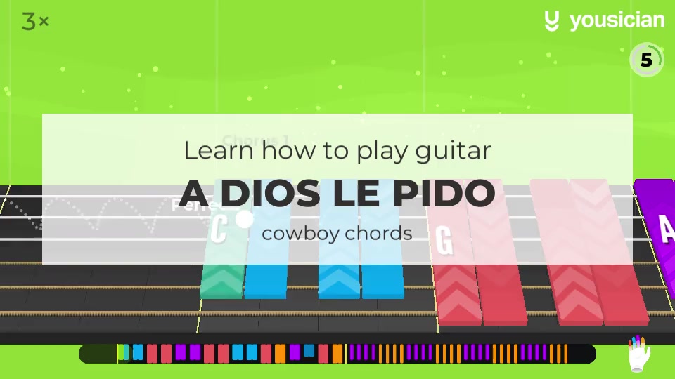 Learn how to play A Dios Le Pido on Guitar | Yousician