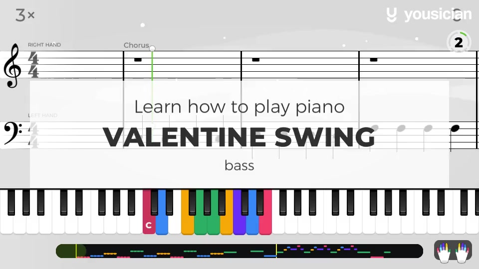 Learn how to play Valentine Swing on Piano | Yousician
