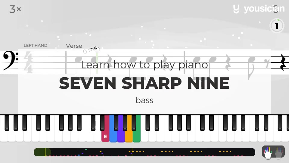Learn how to play Seven Sharp Nine on Piano | Yousician