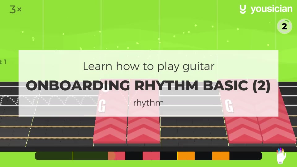 Learn how to play Onboarding Rhythm Basic (2) on Guitar | Yousician