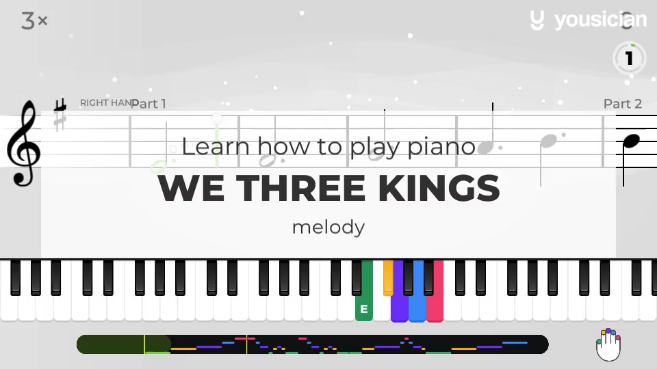 Learn how to play We Three Kings on Piano | Yousician