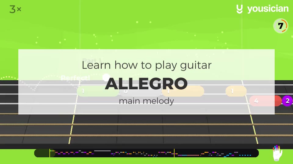 Learn how to play Allegro on Guitar | Yousician