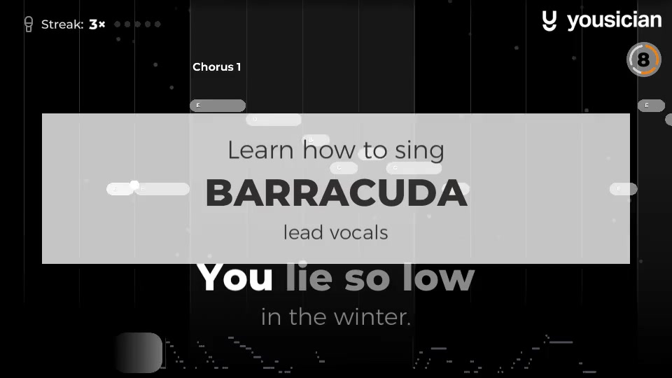 Learn how to sing Barracuda | Yousician