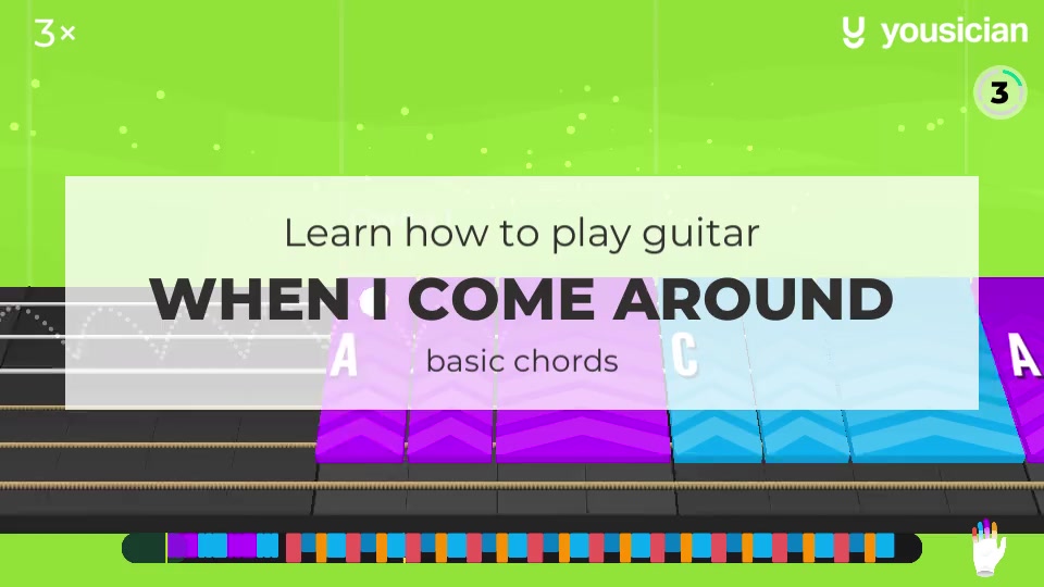 Learn how to play When I Come Around on Guitar | Yousician