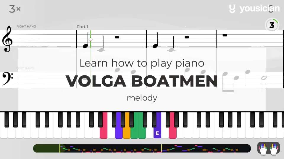 Learn how to play Volga Boatmen on Piano | Yousician