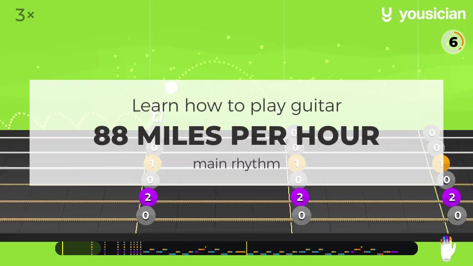 Learn how to play 88 Miles Per Hour on Guitar | Yousician