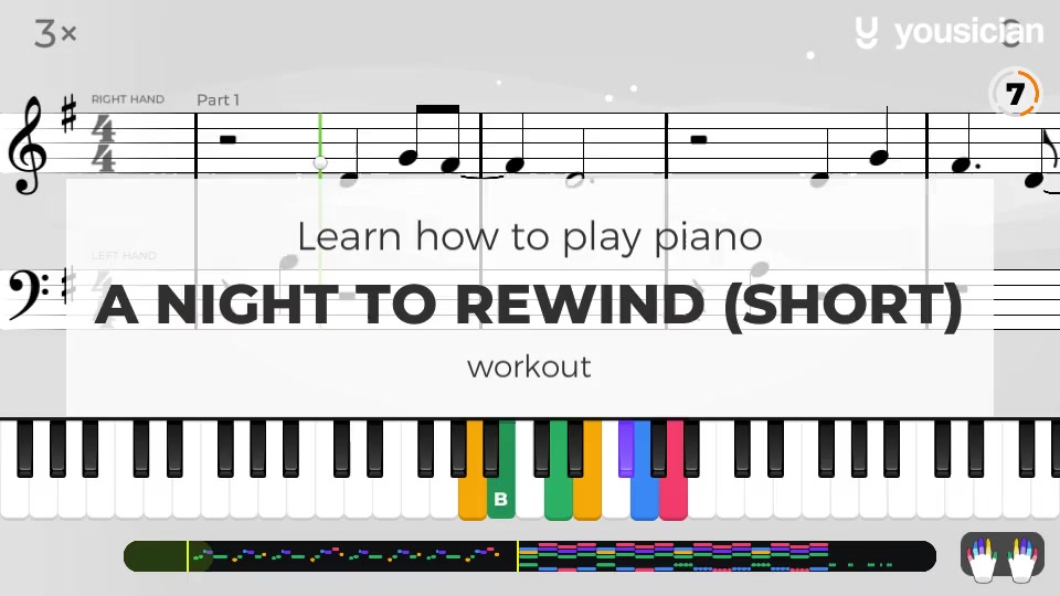 Learn how to play A Night To Rewind (short) on Piano | Yousician