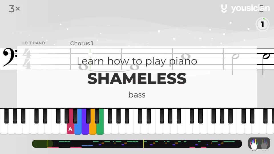 Learn how to play Shameless on Piano | Yousician