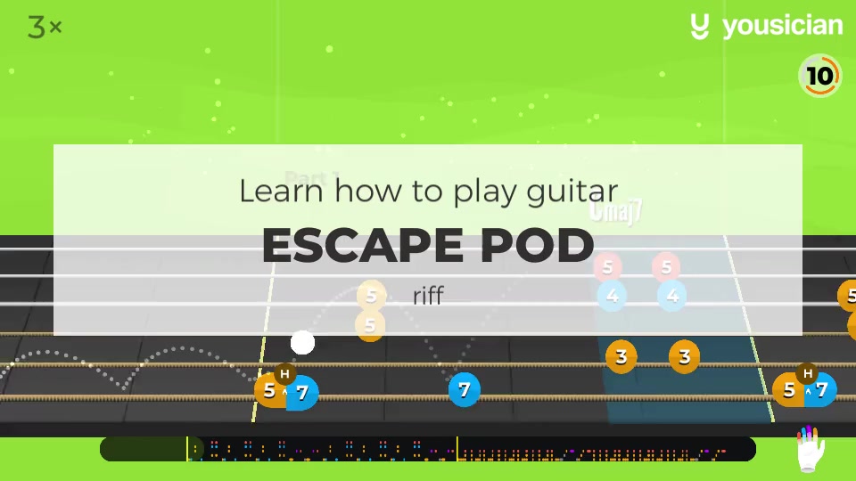 Learn how to play Escape Pod on Guitar | Yousician