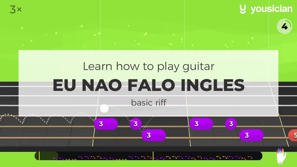 Learn how to play Eu Nao Falo Ingles on Guitar | Yousician