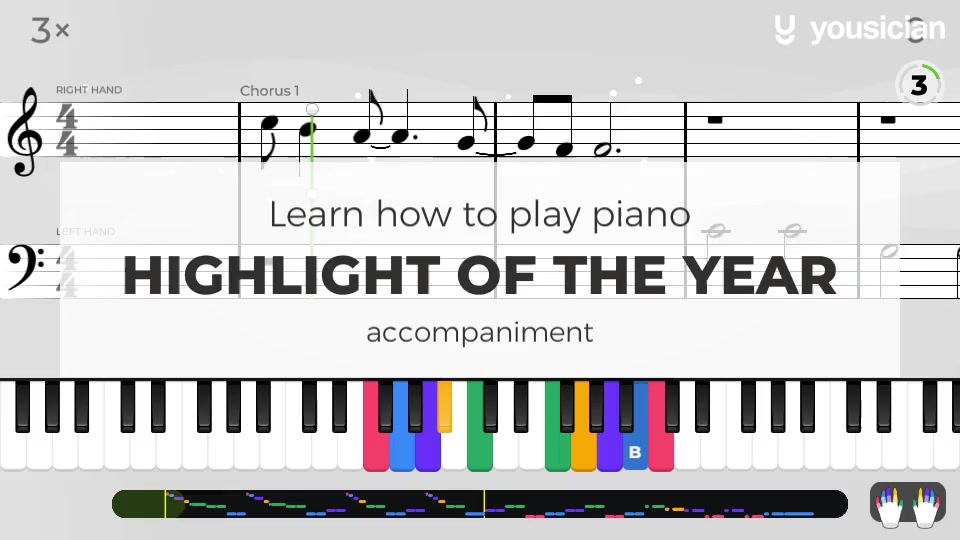 Learn how to play Highlight Of The Year on Piano | Yousician