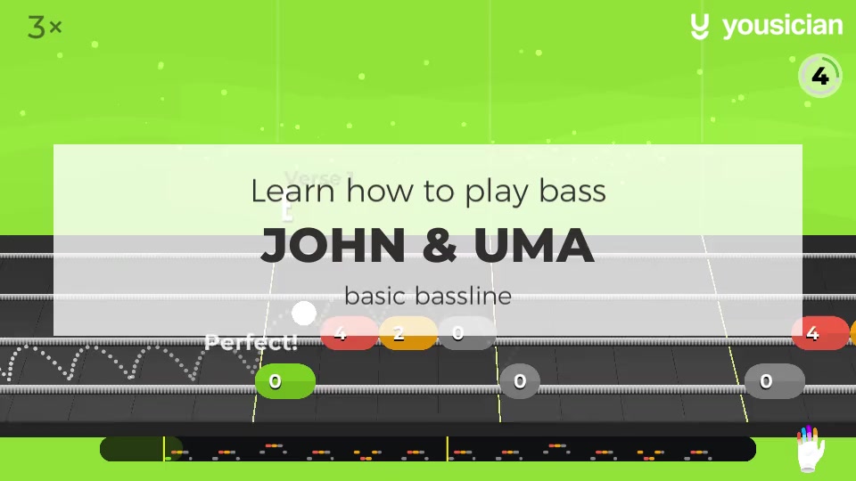 Learn how to play John & Uma on Bass | Yousician