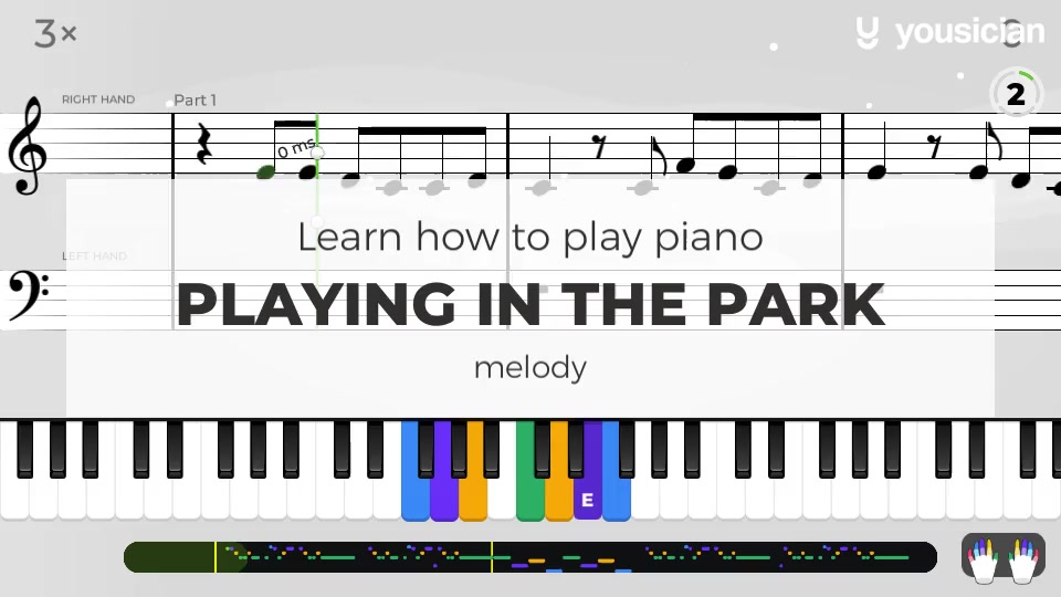 Learn how to play Playing In The Park on Piano | Yousician