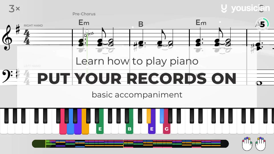 Learn how to play Put Your Records On on Piano | Yousician