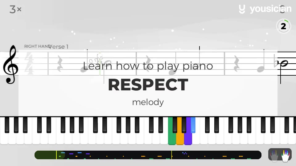 Learn how to play Respect on Piano | Yousician