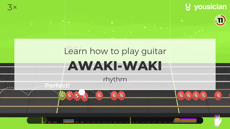 Learn how to play Awaki-Waki on Guitar | Yousician