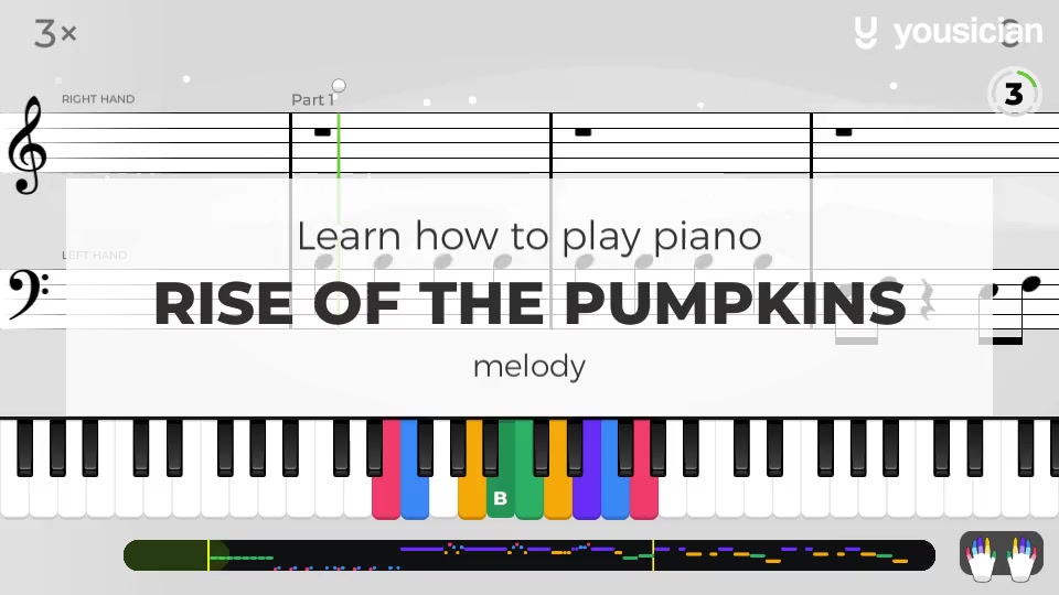 Learn how to play Rise Of The Pumpkins on Piano | Yousician