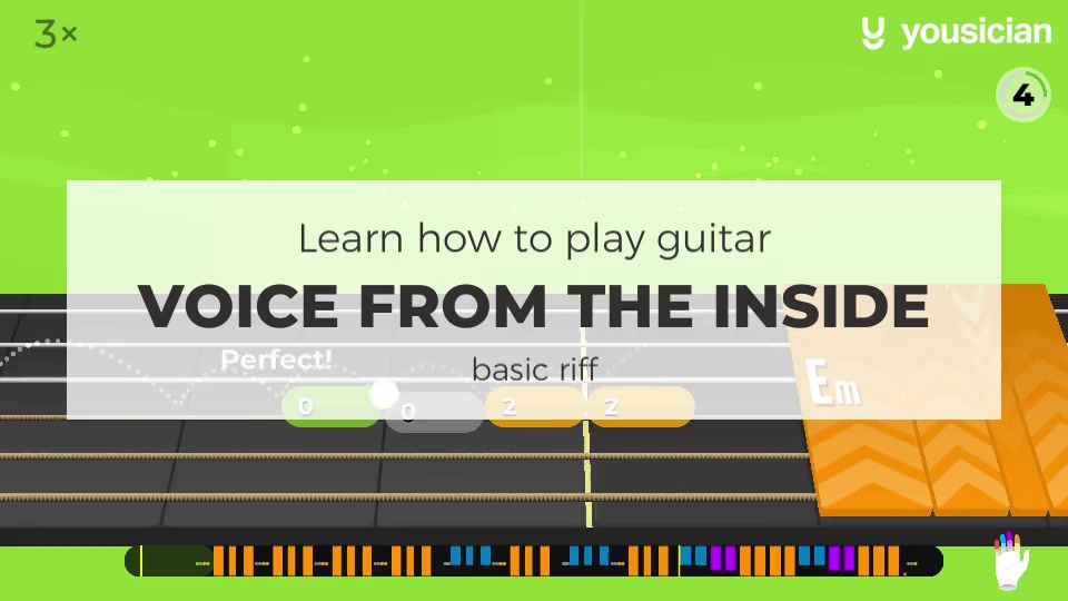 Learn how to play Voice From The Inside on Guitar | Yousician