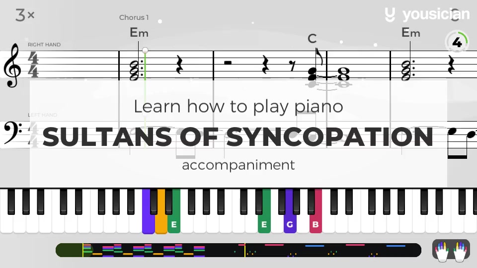 Learn how to play Sultans Of Syncopation on Piano | Yousician
