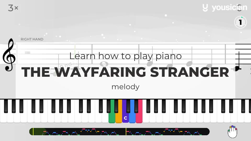 Learn how to play The Wayfaring Stranger on Piano | Yousician