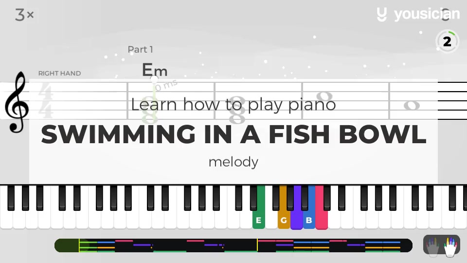 Learn how to play Swimming In A Fish Bowl on Piano | Yousician